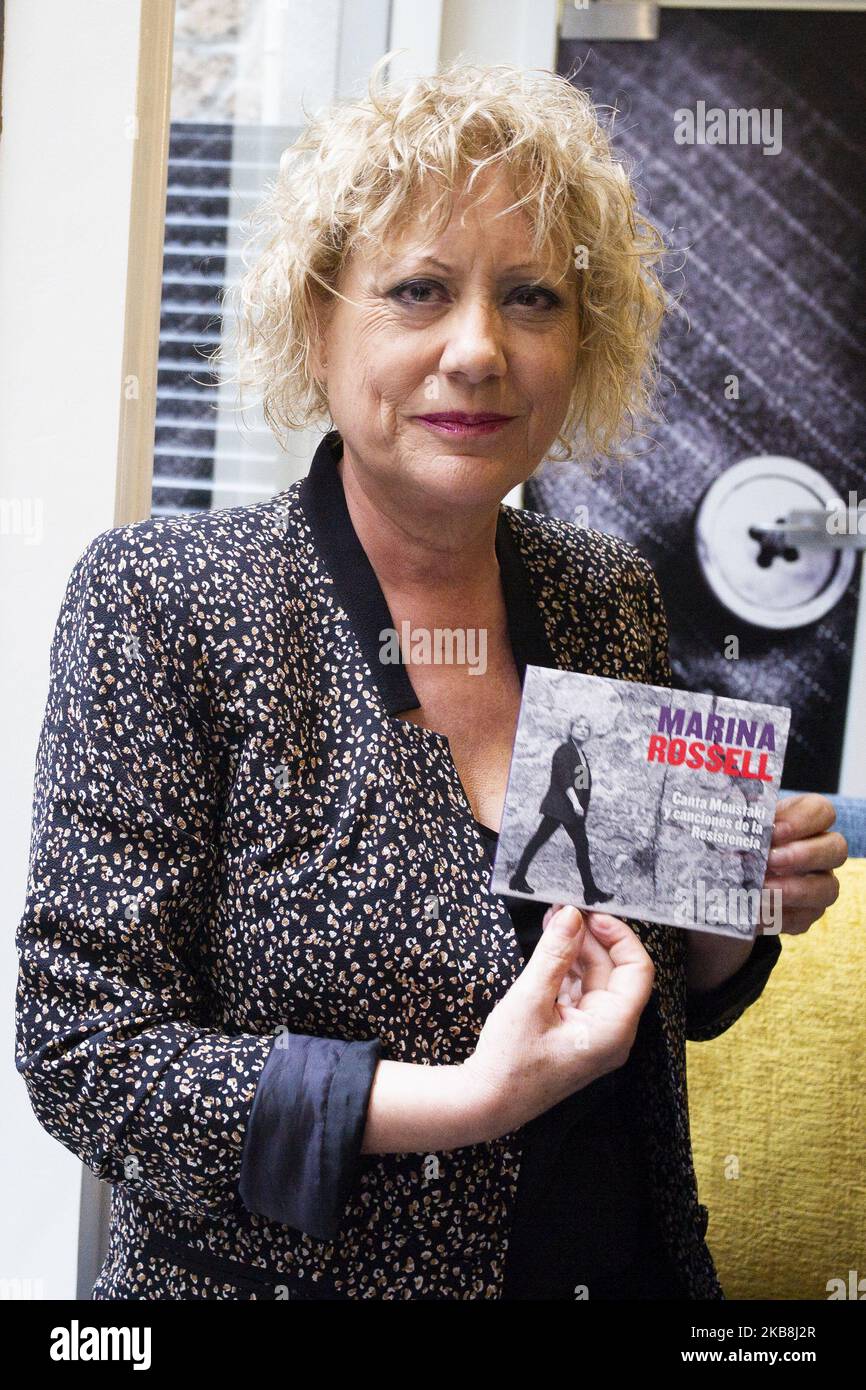 the singer Marina Rossell during the presentation of her new album ...