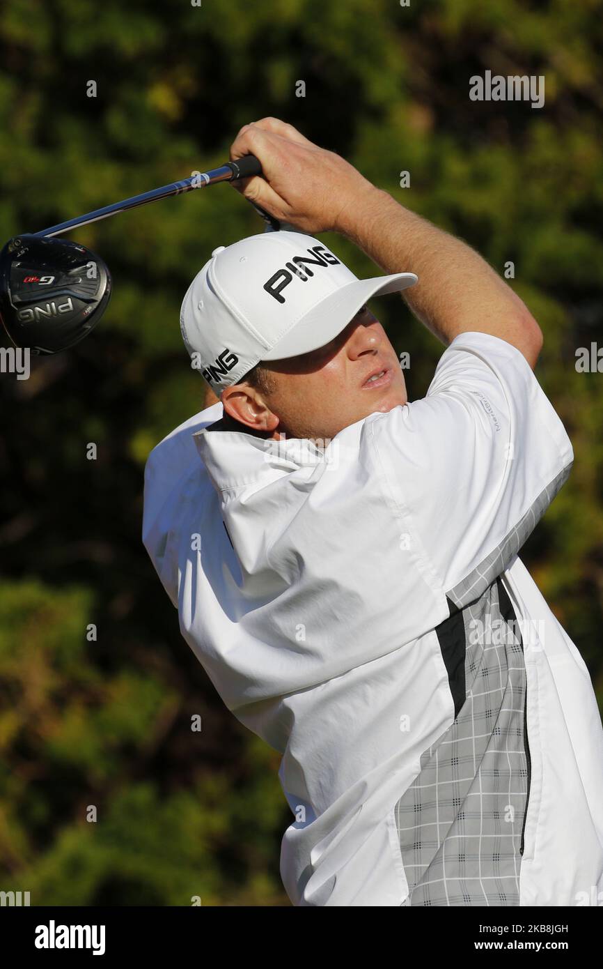 Nate Lashley of USA action during an PGA Tour The CJ Cup Nine Bridges ...
