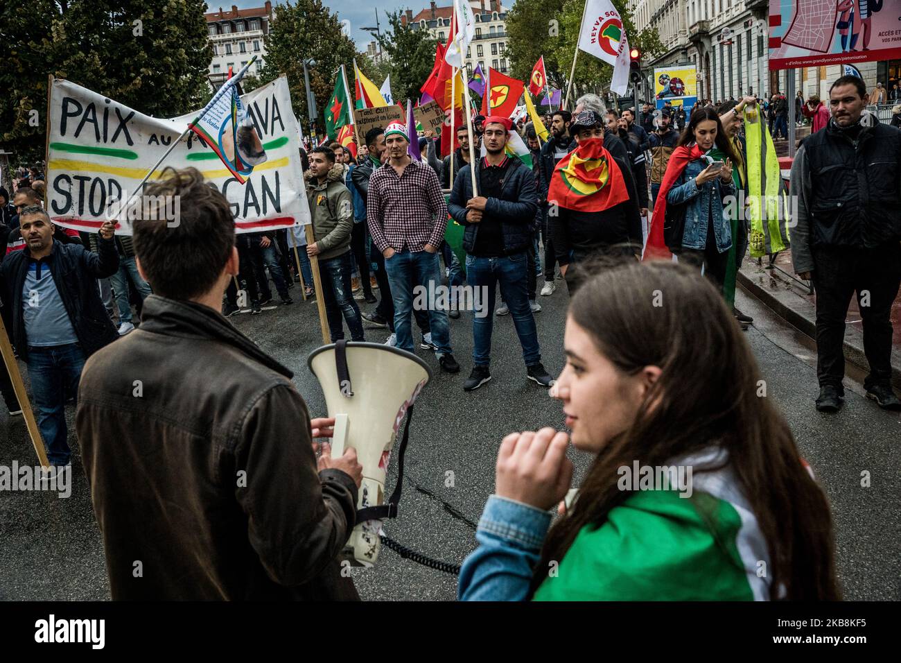 Kurdistan demonstration lyon hi-res stock photography and images - Alamy