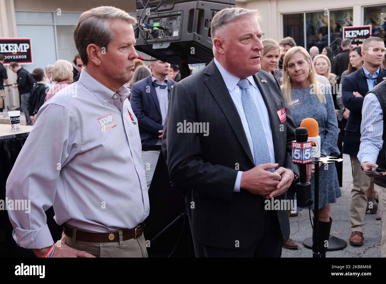 Brian kemp press conference hi-res stock photography and images - Alamy