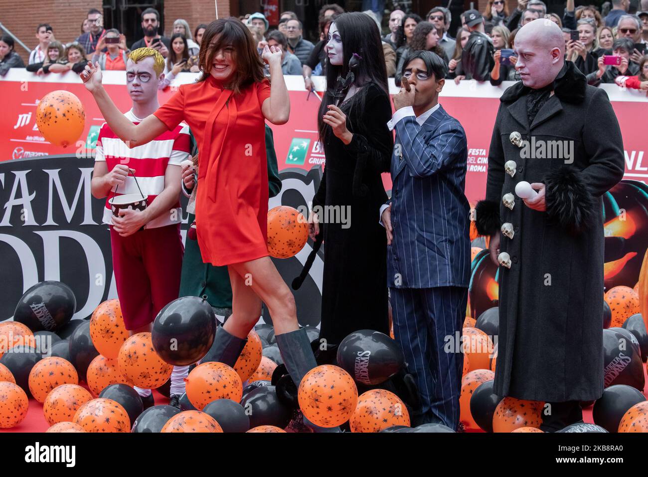 Virginia Raffaele attends the red carpet of the movie "La Famiglia ...