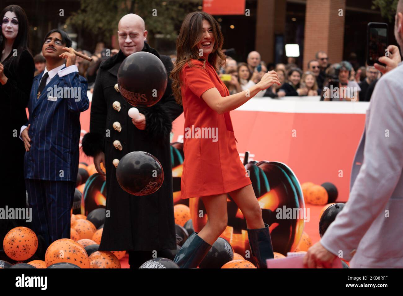 Virginia Raffaele attends the red carpet of the movie "La Famiglia ...