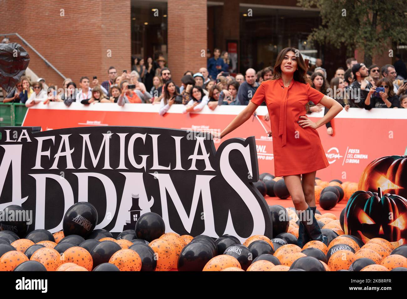 Virginia Raffaele attends the red carpet of the movie "La Famiglia ...