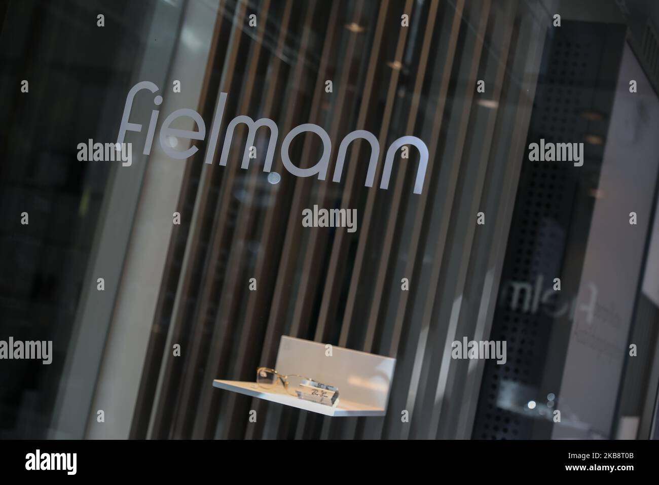 A logo of Fielmann is seen in Stuttgart, Germany on October 20, 2019 ...