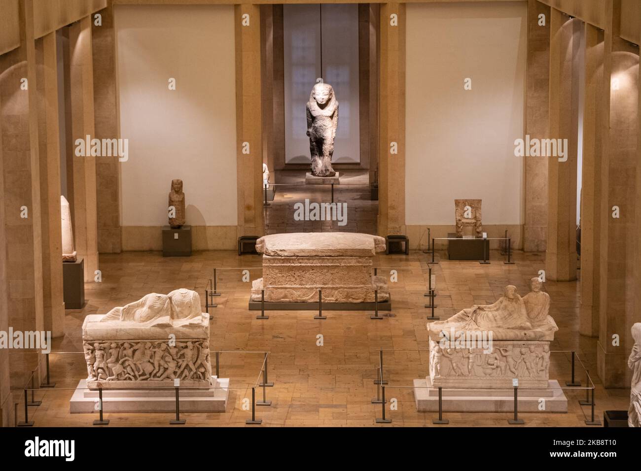 The main corridor of the National Museum of Beirut, the principal ...