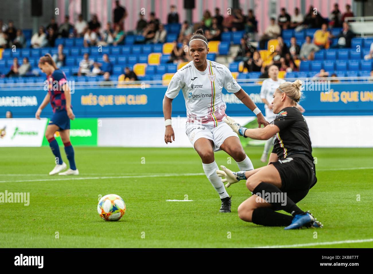 Line Johansen and Dorine Nina during the match between FC Barcelona and ...