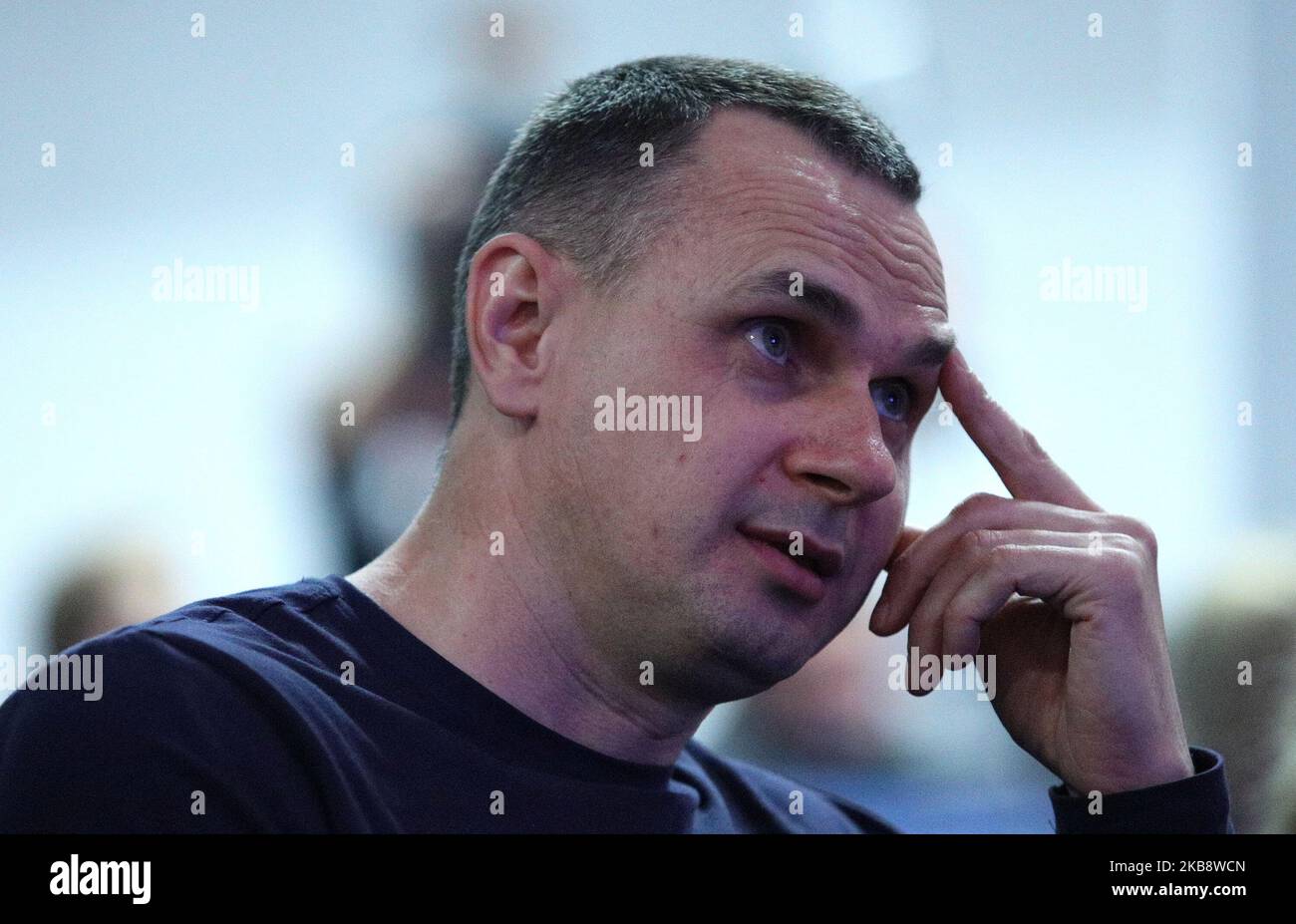 Ukrainian filmmaker Oleg Sentsov, former Russian prisoner, during the ...