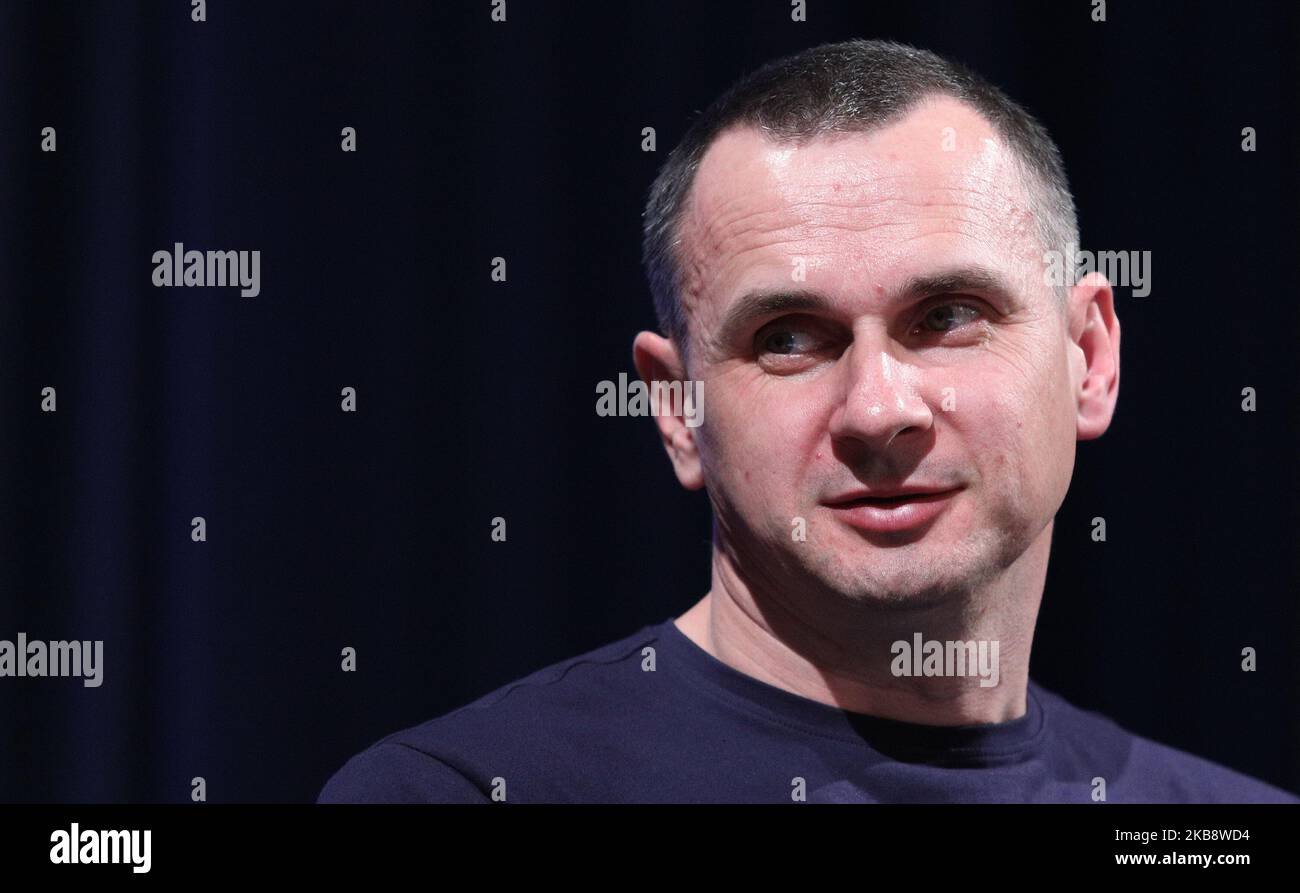 Ukrainian filmmaker Oleg Sentsov, former Russian prisoner, during the ...