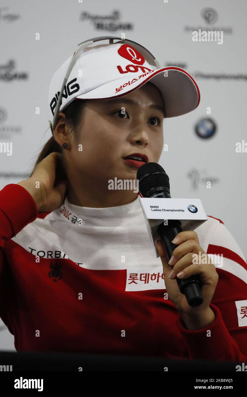 Choi Hye Jin of South Korea attend Official Press Conference at LPGA International Busan Media ...