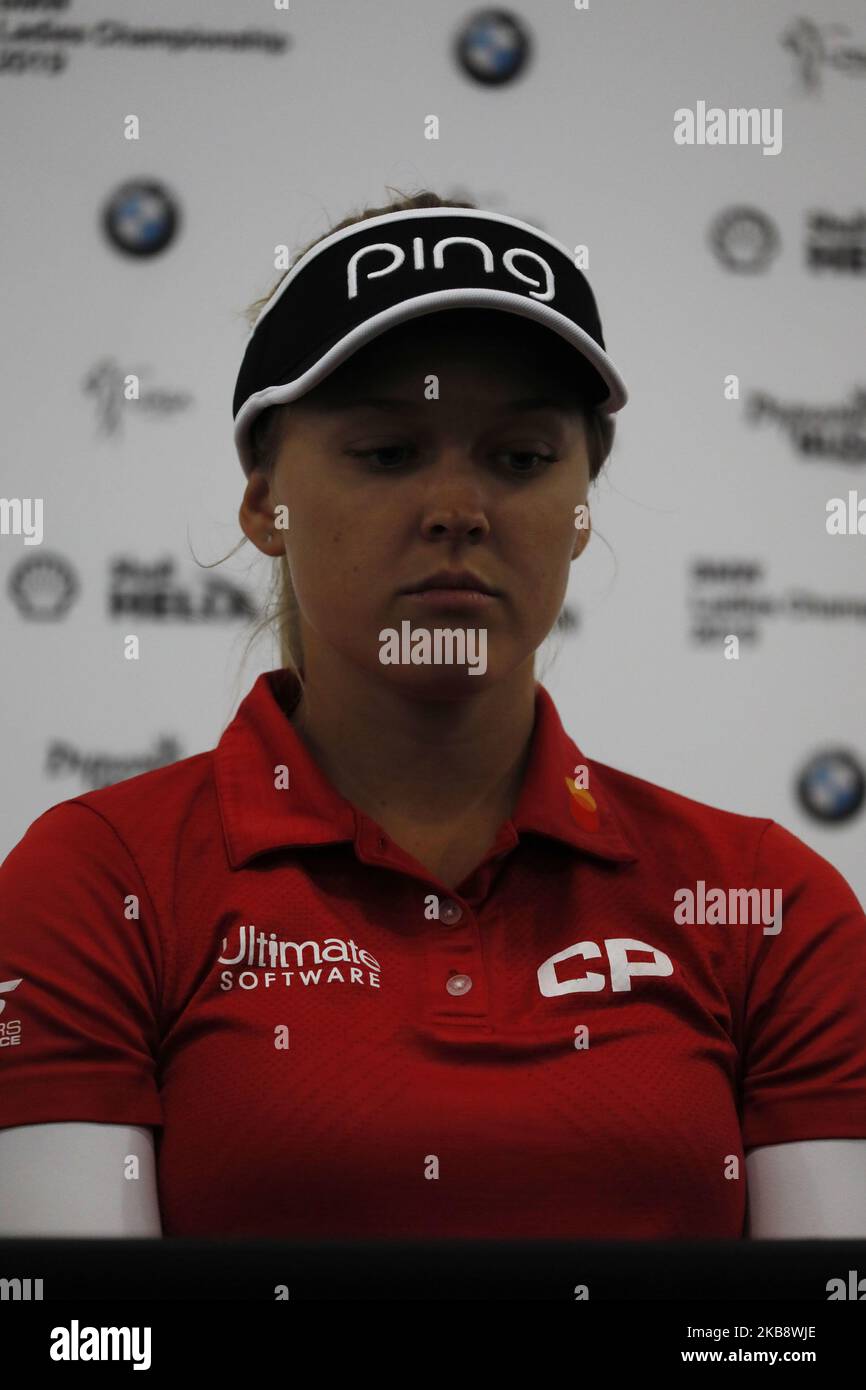 Brooke M. Henderson of Canada attend Official Press Conference at LPGA International Busan Media ...