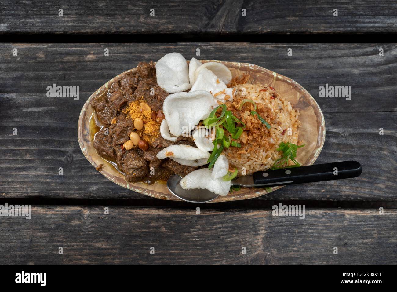 Rending Daging, Indonesian Spicy stew beef, and Nasi goreng, Indonesian ...