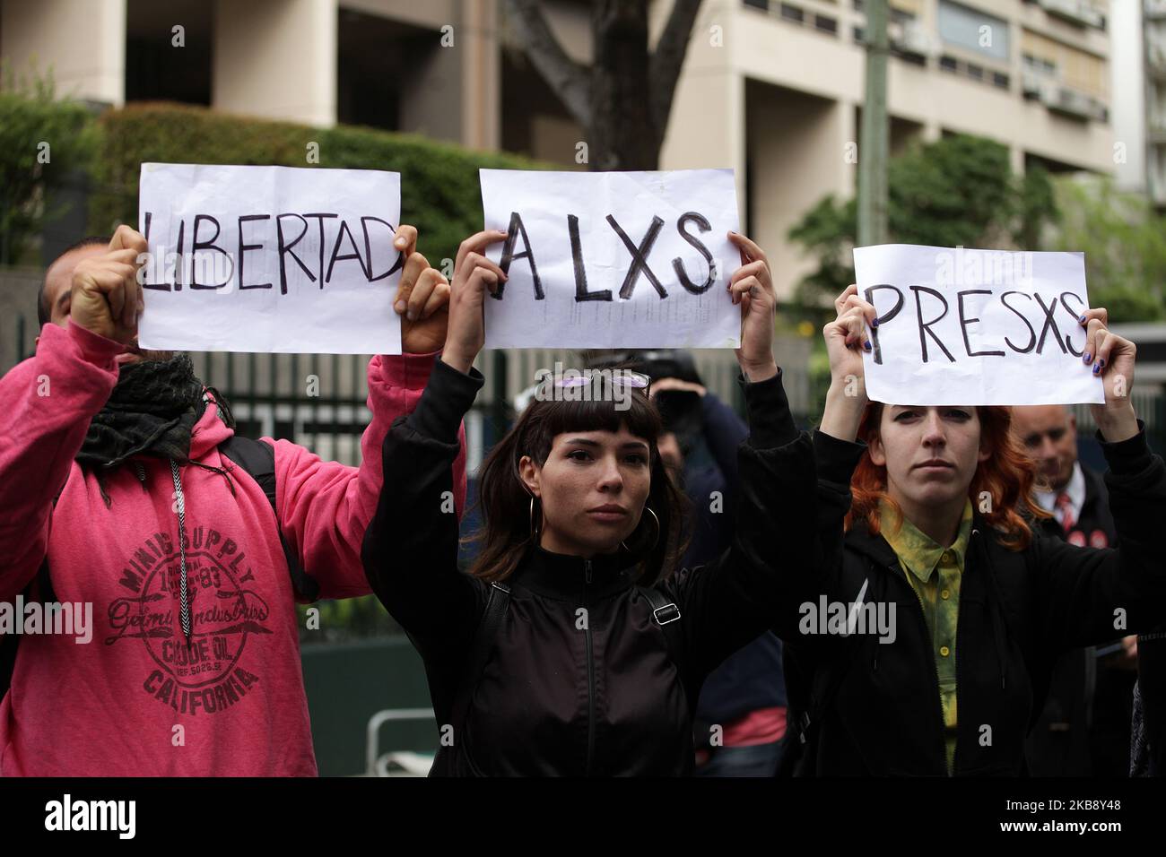 Protesters gather shout slogans hi-res stock photography and images - Alamy