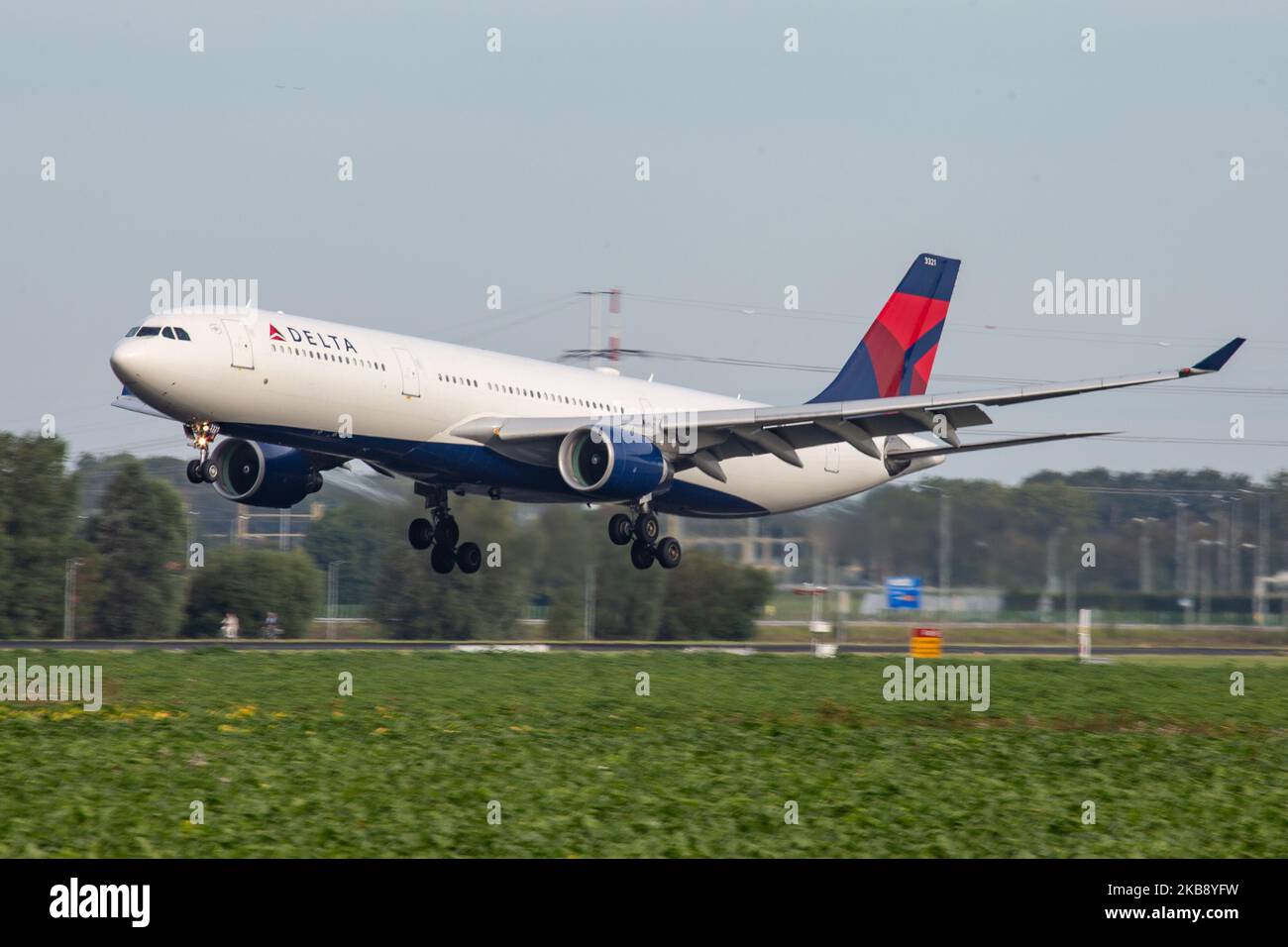 Delta Air Lines Airbus A330-300 aircraft as seen on a final approach ...