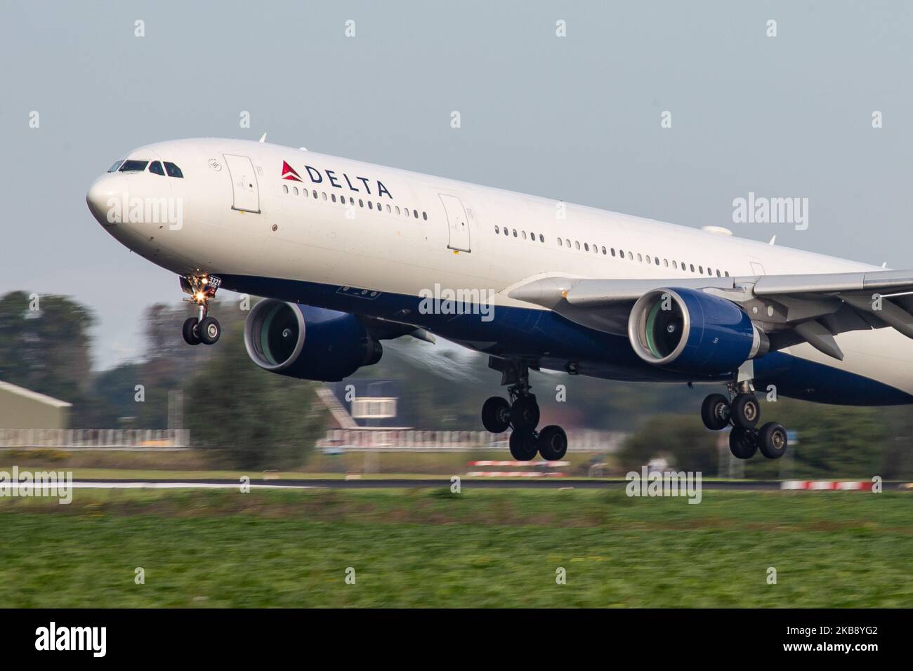 Delta Air Lines Airbus A330-300 aircraft as seen on a final approach ...