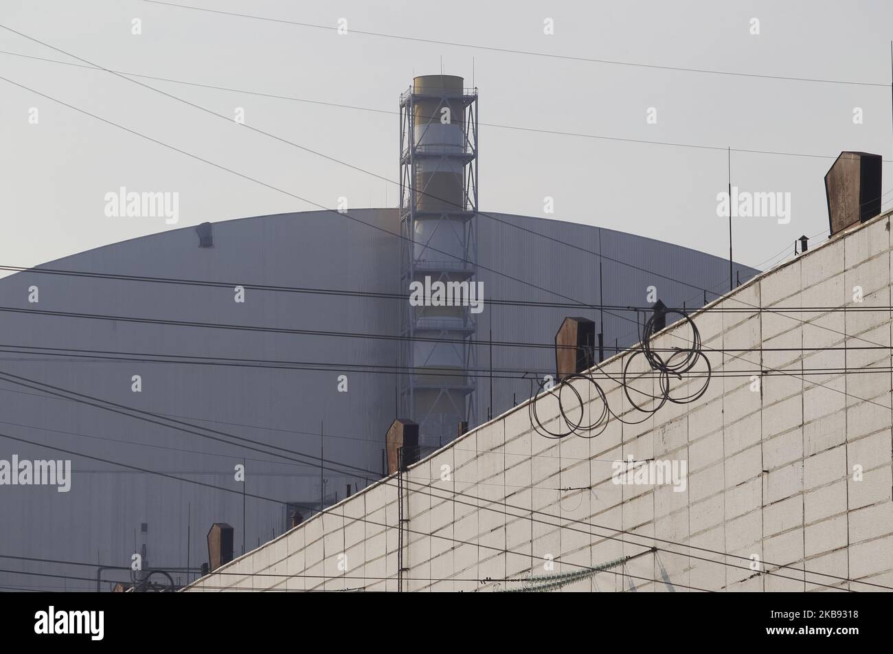 A view on the Safe Confinement over the 4th block of Chernobyl Nuclear ...