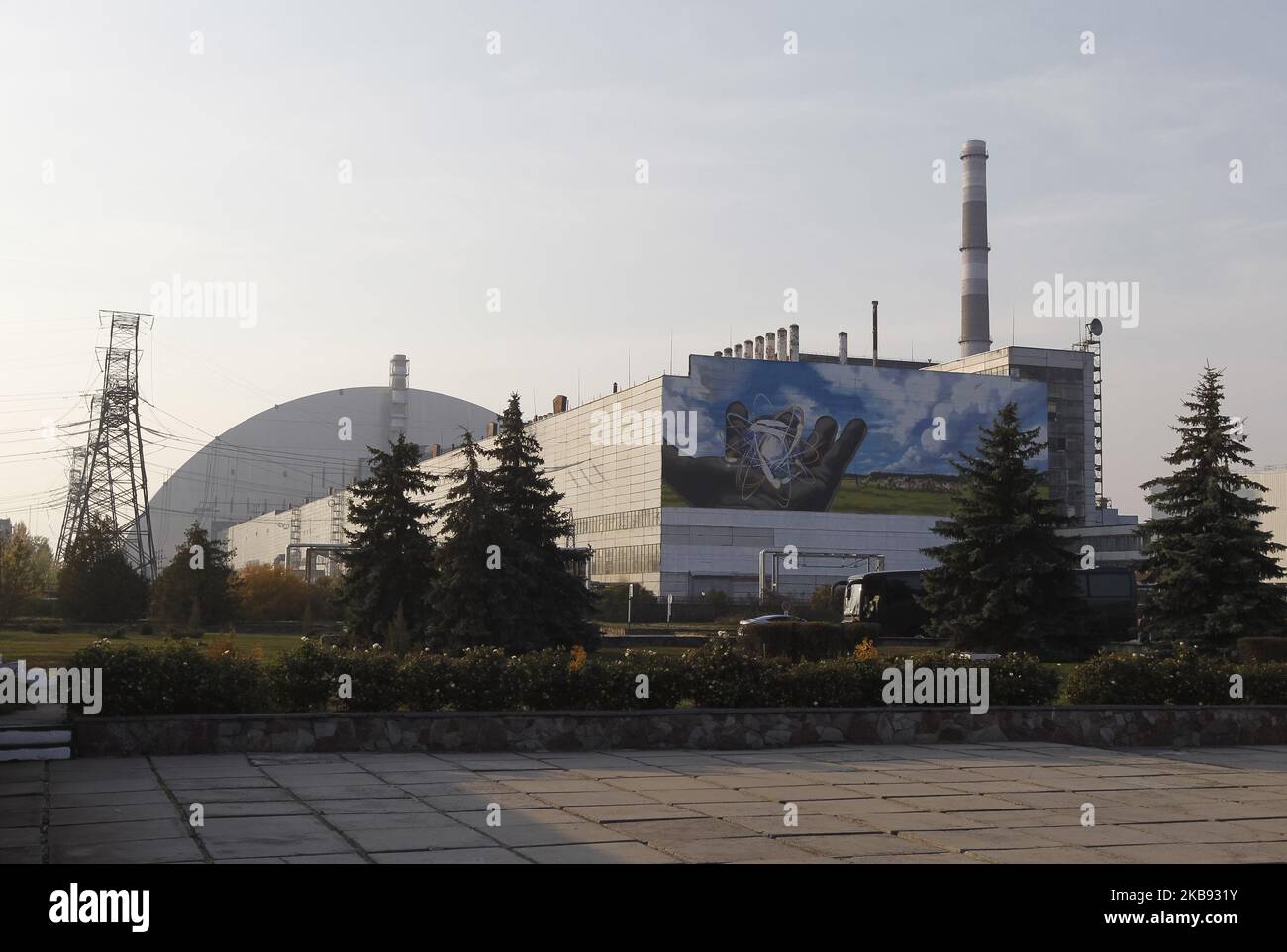 A view on the Safe Confinement over the 4th block of Chernobyl Nuclear ...