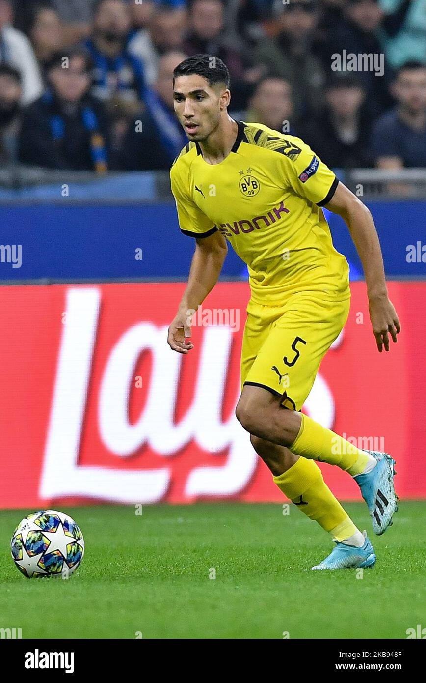 Achraf Hakimi of Borussia Dortmund during the UEFA Champions League ...