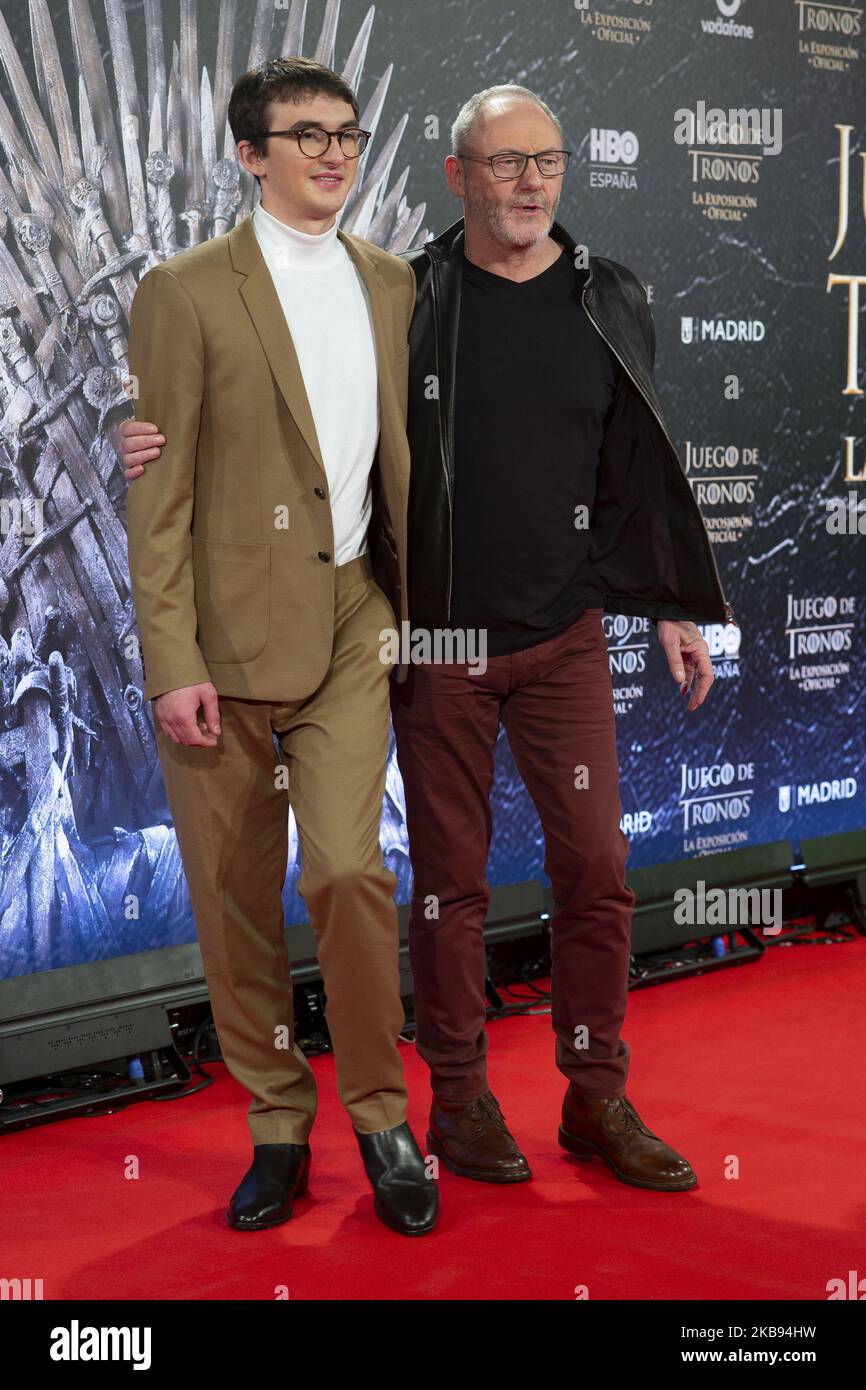 British actor Isaac Hempstead-Wright and Irish actor Liam Cunningham ...