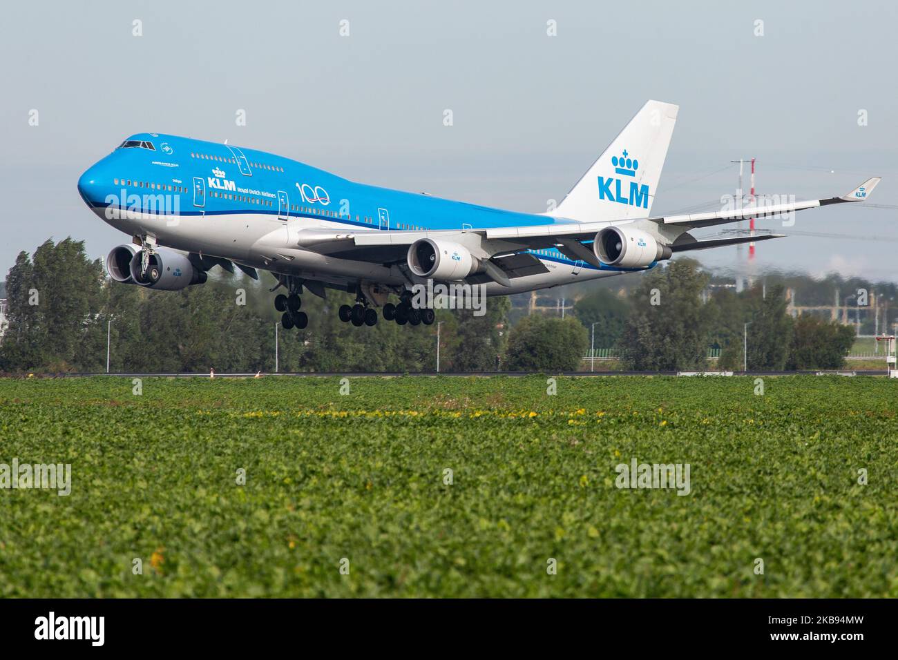 KLM Royal Dutch Airlines Boeing Jumbo Jet 747-400M airplane as seen on ...