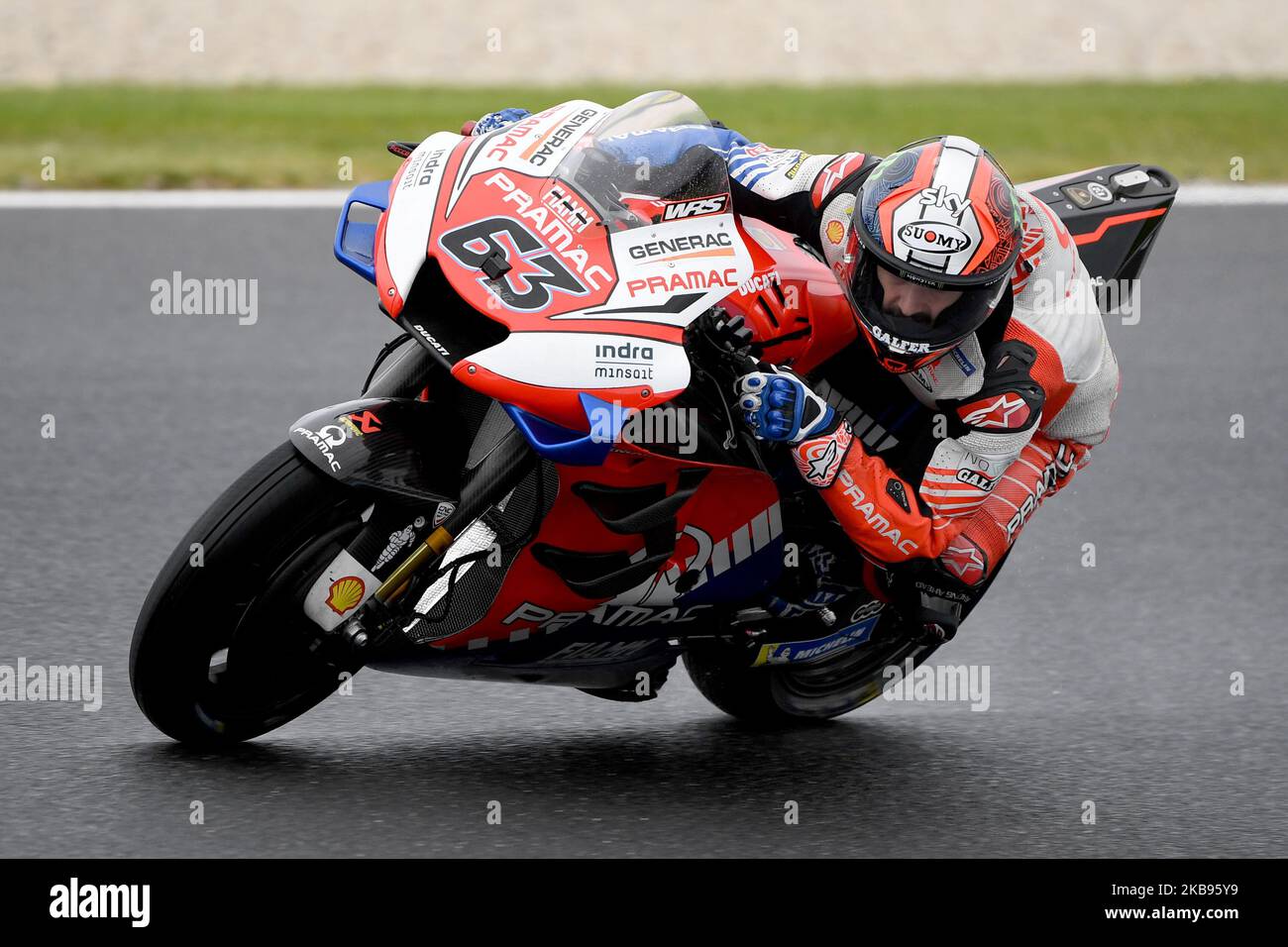 Francesco Bagnaia of Italy rides the Pramac Racing bike during practice for the Australian ...