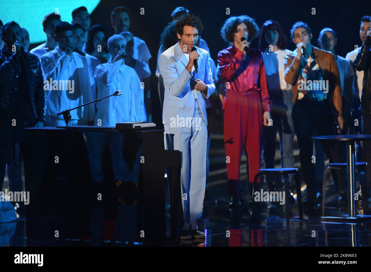 Mika sing during first live of 13th edition of Italian version of ...