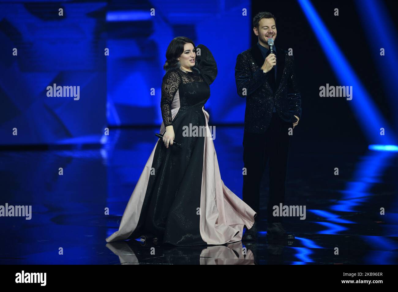 Giordana sing during first live of 13th edition of Italian version of ...