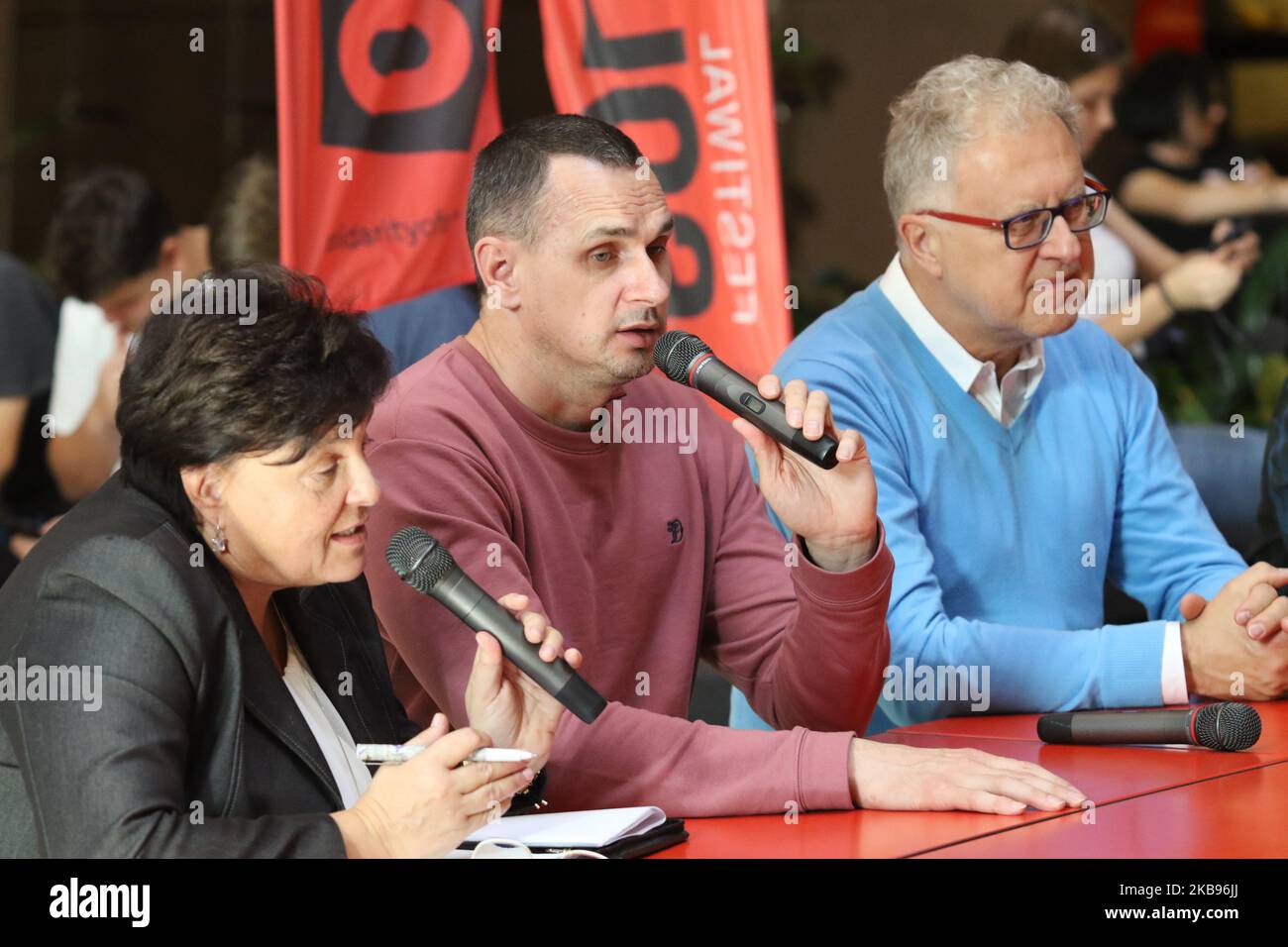 Ukrainian filmmaker, writer and activist from Crimea Oleg Sentsov (Oleh ...