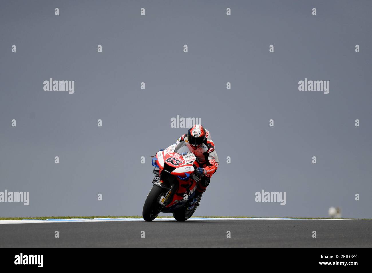 Francesco Bagnaia of Italy rides the Pramac Racing bike during practice ahead of the Australian ...