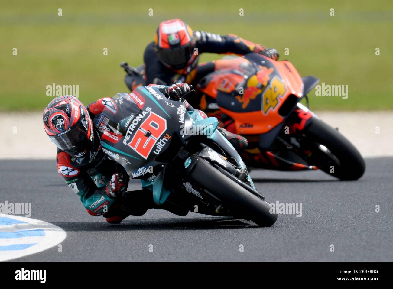 Fabio Quartararo of France rides the Petronas Yamaha SRT bike during ...