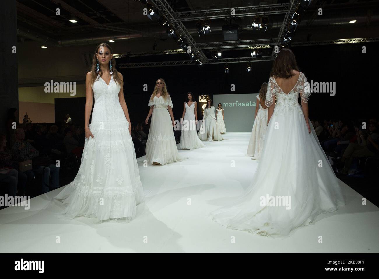 fashion model with Marina Salasdesign, during the bridal fashion Madrid ...