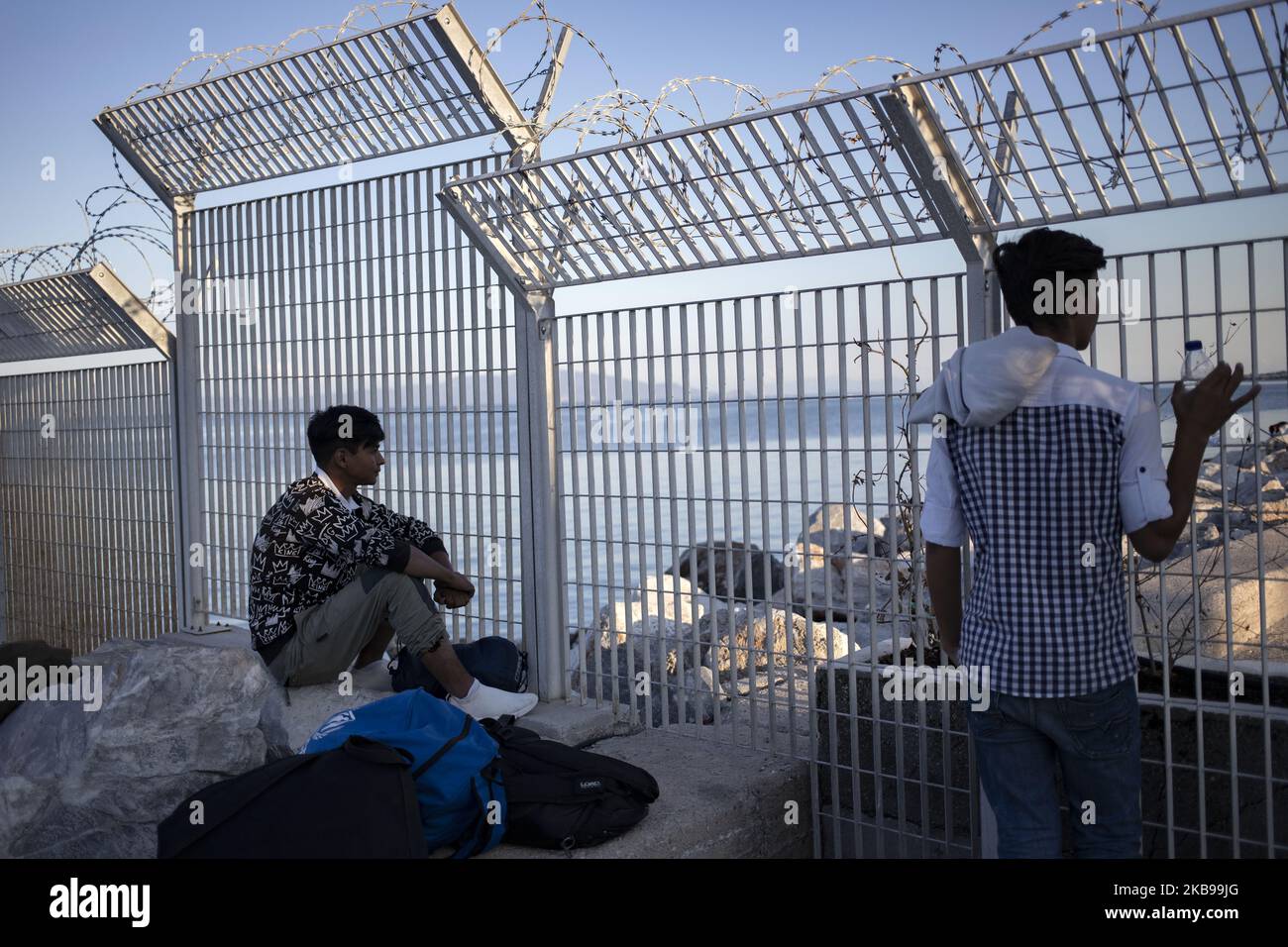 Refugee camp fencing hi-res stock photography and images - Alamy