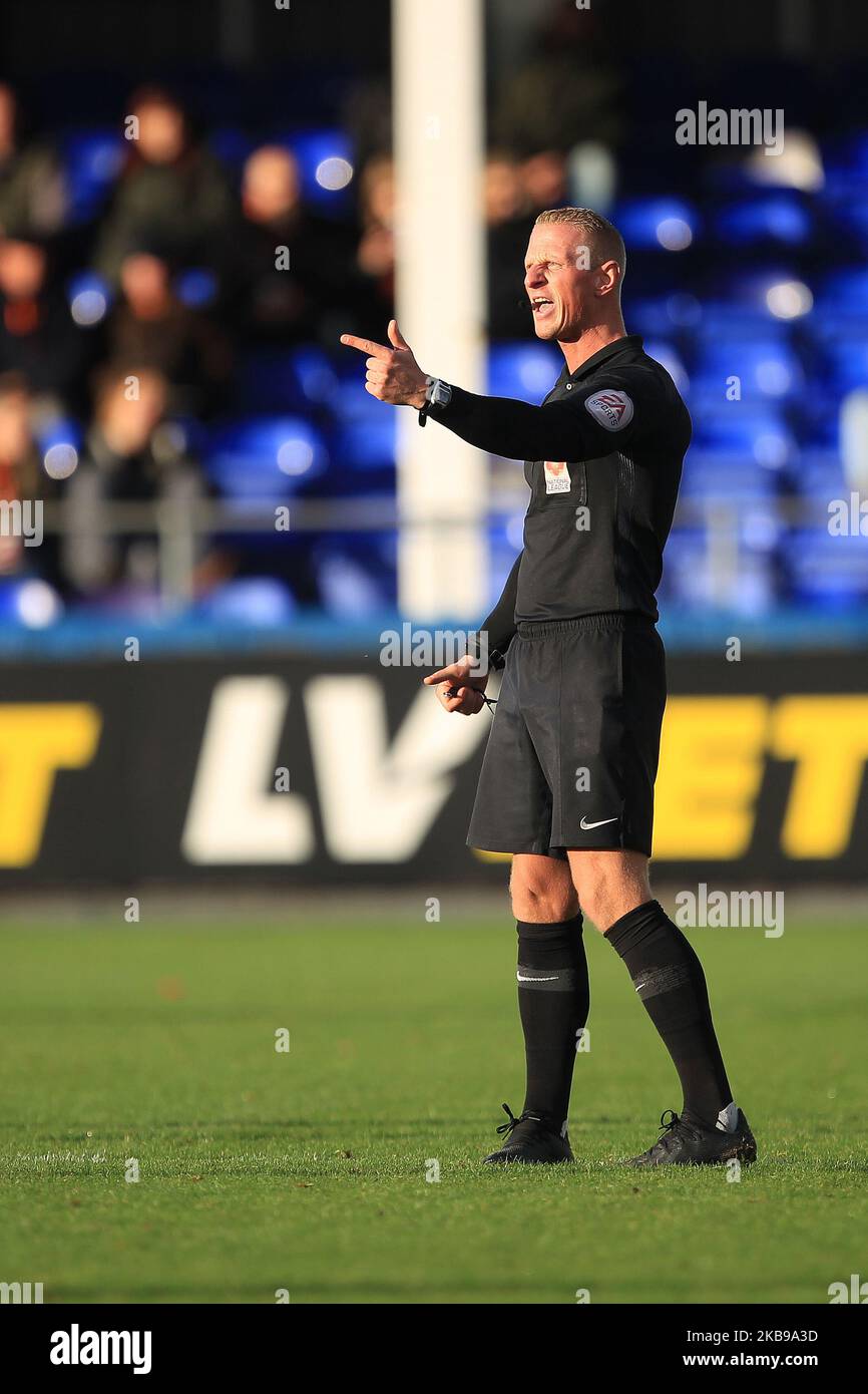 Referee Daniel Middleton during the Vanarama National League match ...