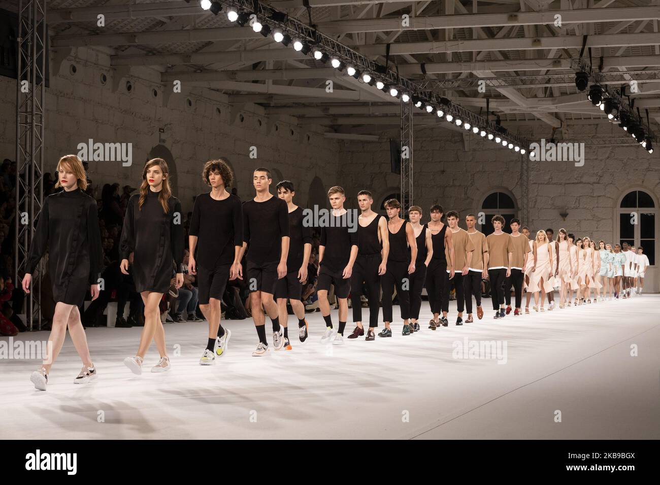 Models walk the runway during Portugal Fashion show Spring / Summer ...