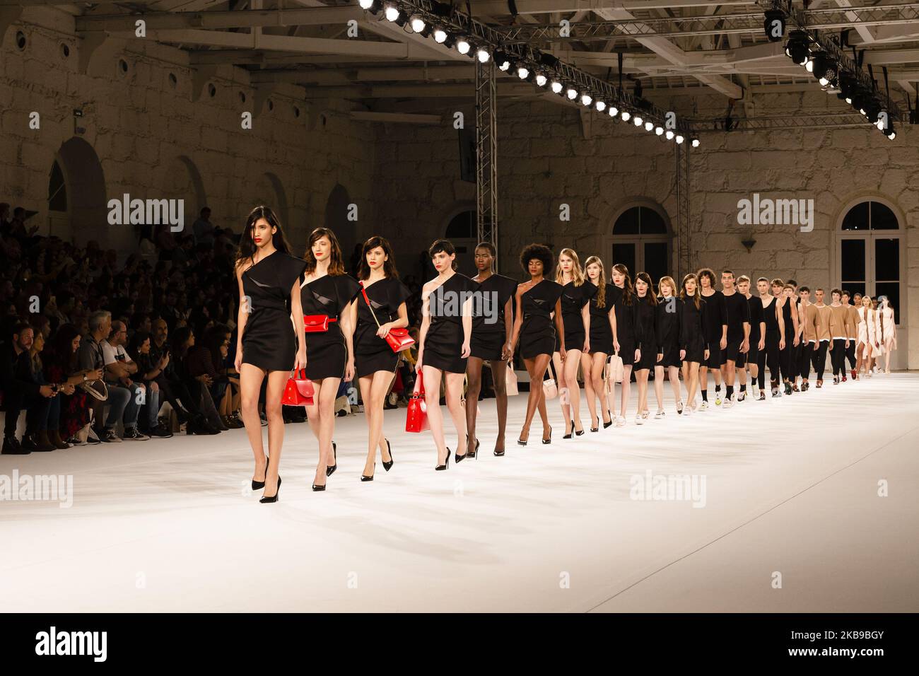 Models walk the runway during Portugal Fashion show Spring / Summer ...