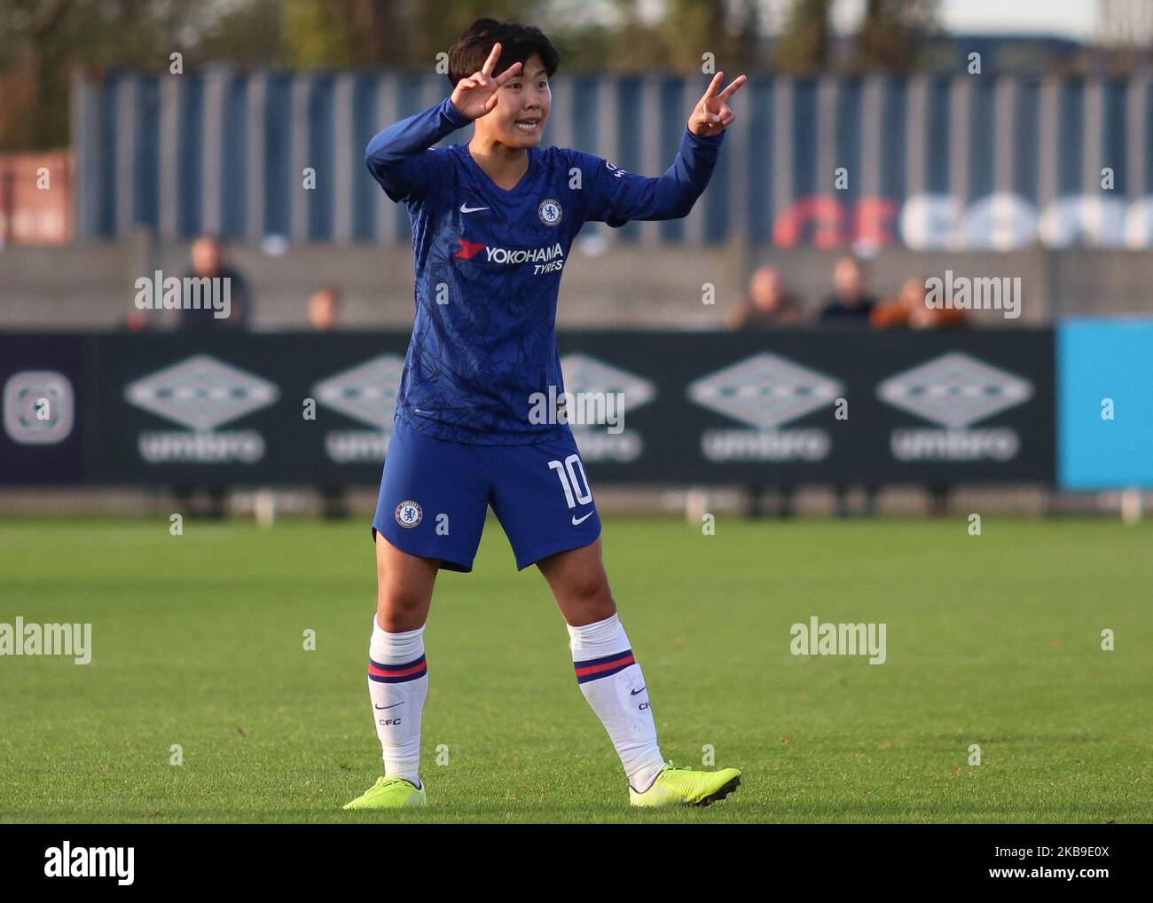Chelsea Ladies Ji So Yun shouting instructions during Barclays Women's ...