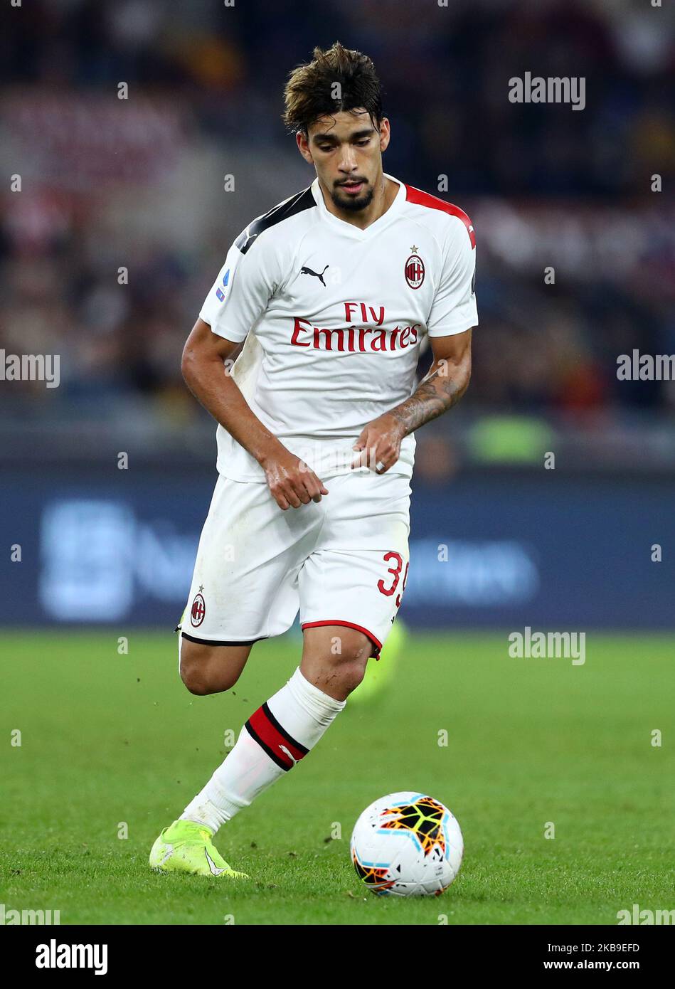 Lucas Paqueta of Milan during the Serie A match AS Roma v Ac Milan at ...