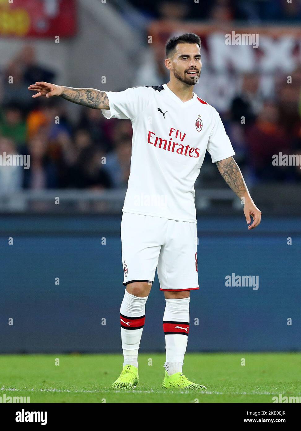 Suso of Milan during the Serie A match AS Roma v Ac Milan at the ...