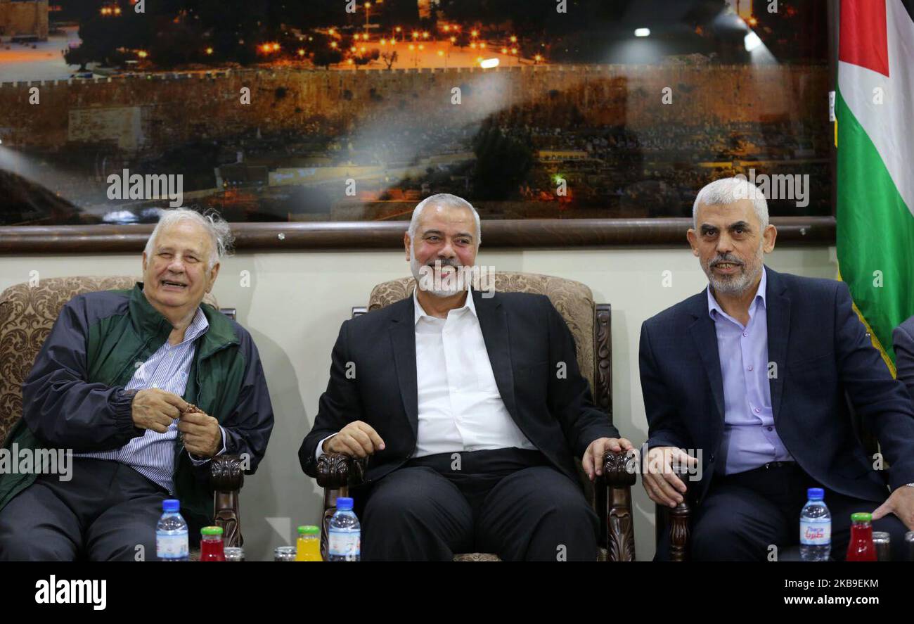 Palestinian Hamas Chief Ismail Haniyeh meets with Chairman of the ...
