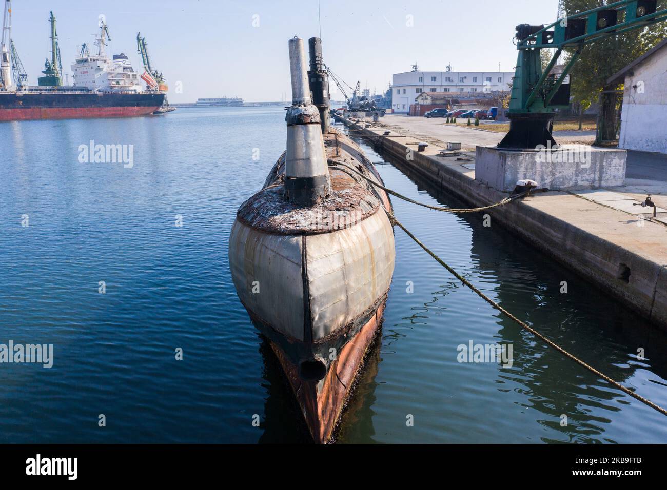 A view of latest and out of service Bulgarian submarine "Slava" (Glory ...