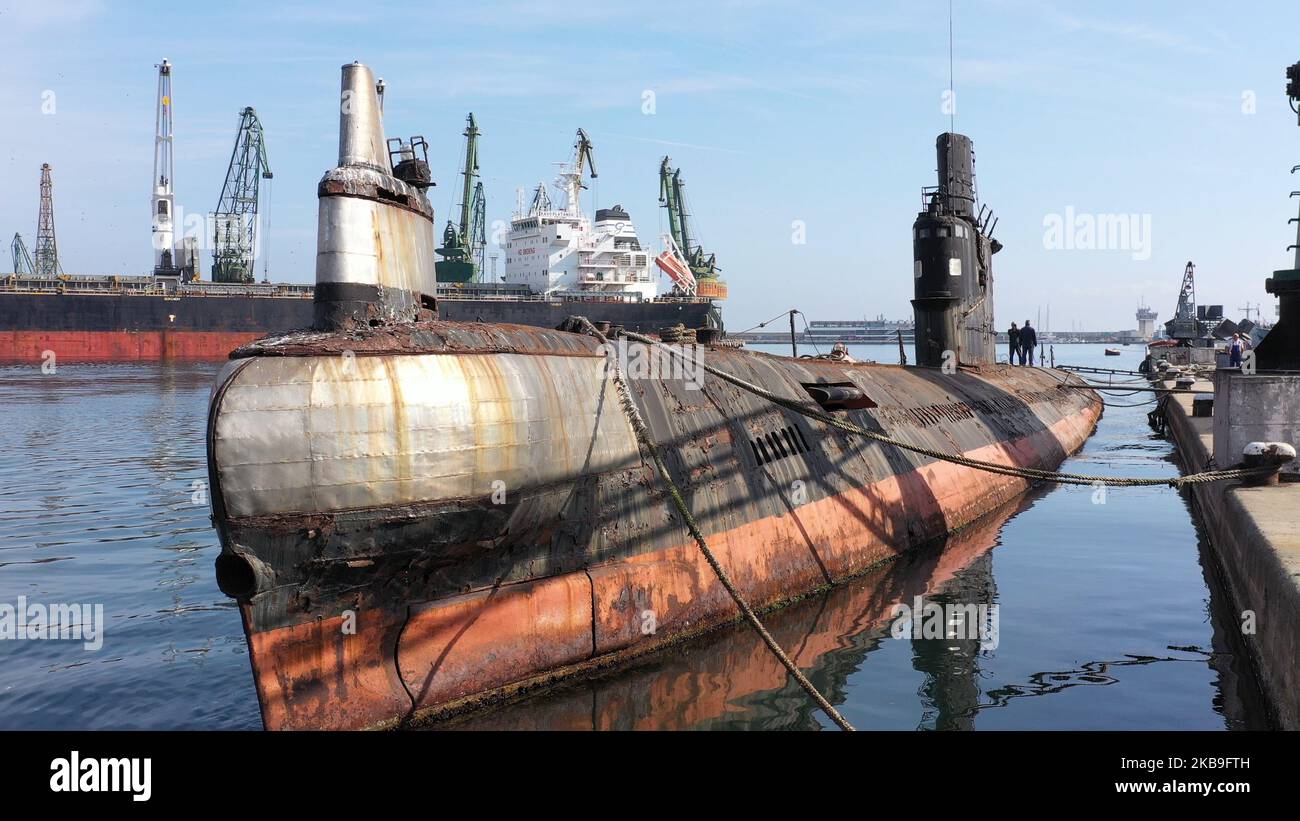 A view of latest and out of service Bulgarian submarine "Slava" (Glory ...