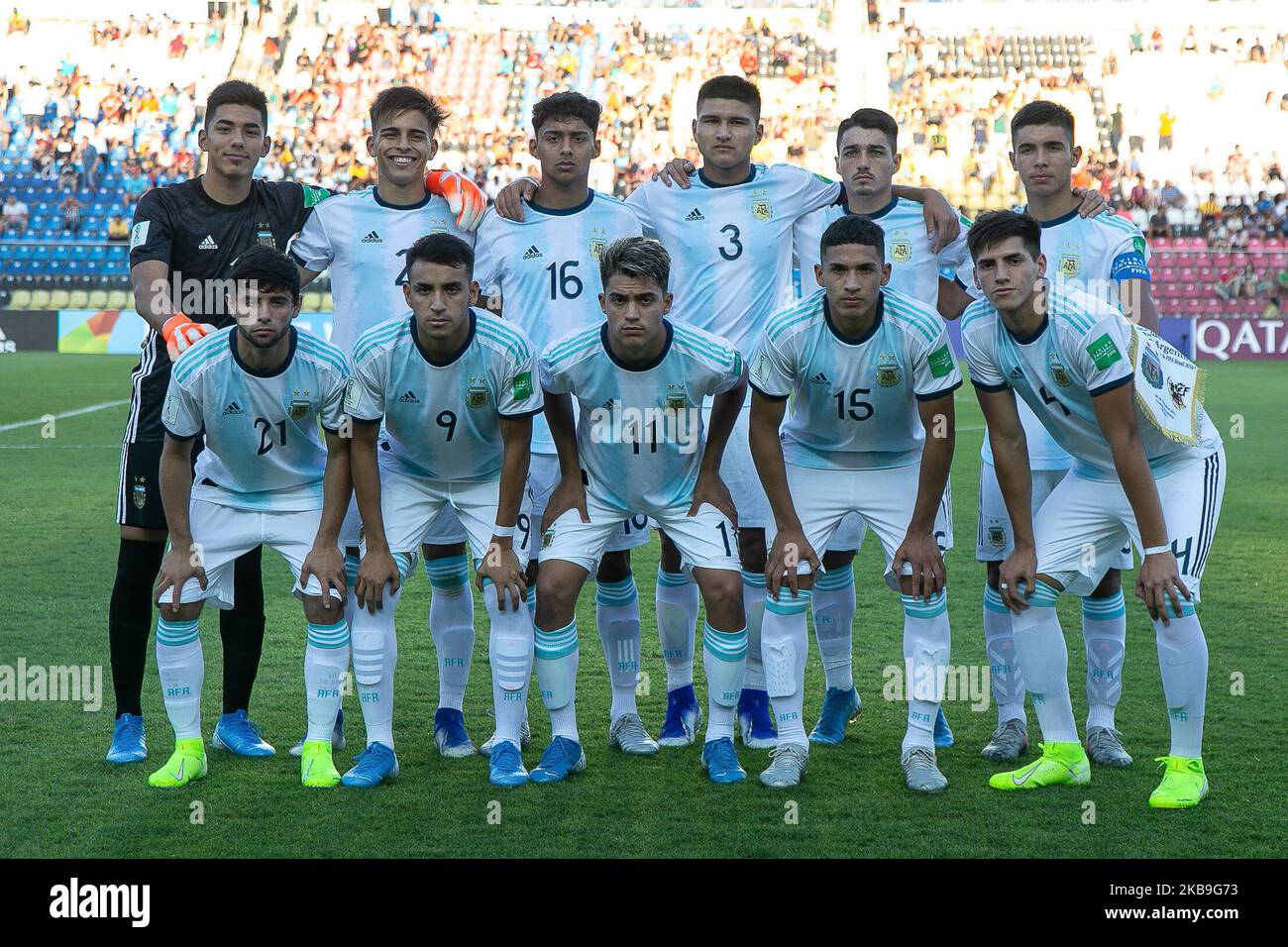 The starting line up of Argentina before the FIFA U-17 World Cup Brazil ...