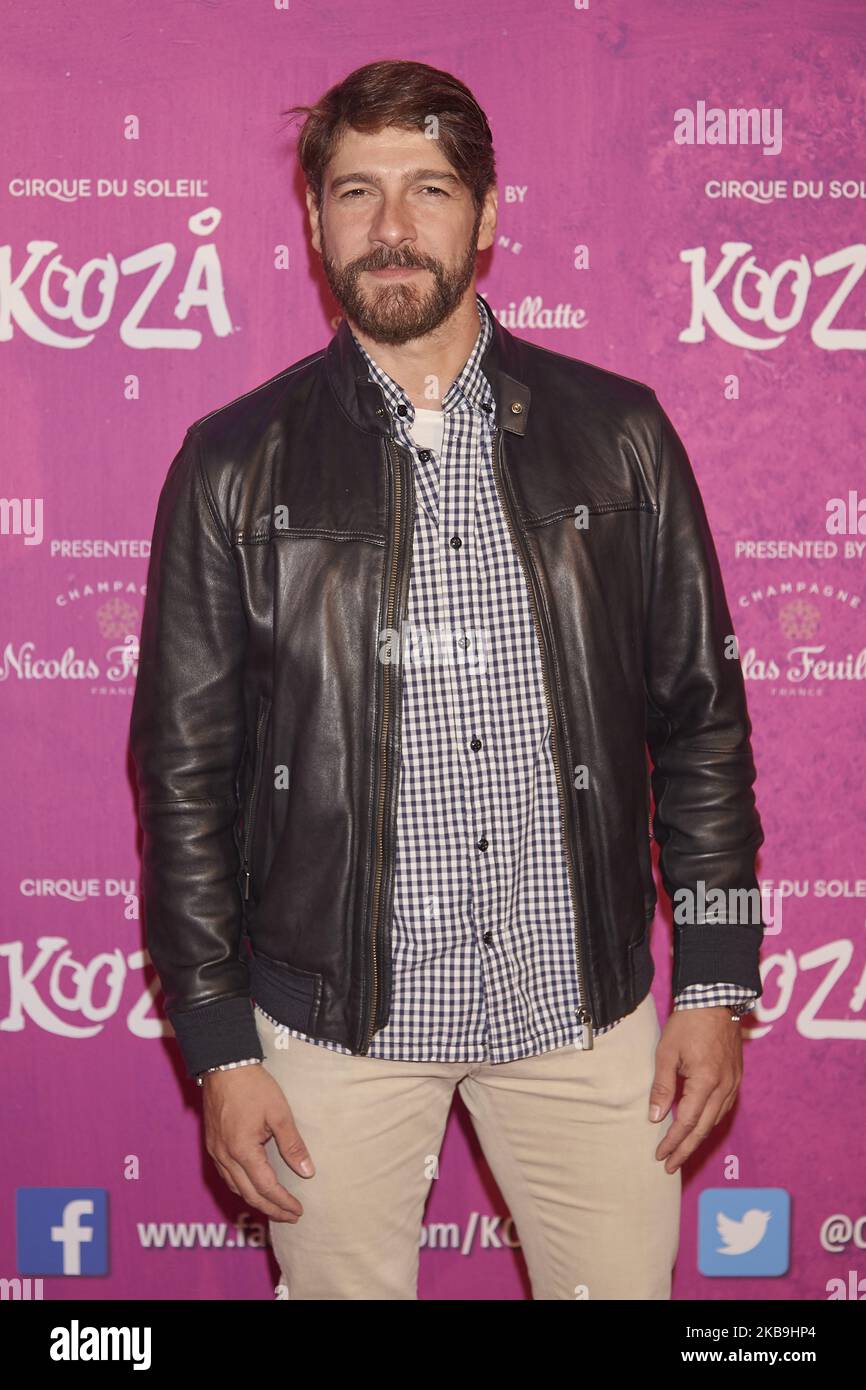 Felix Gomez attends the Cirque du Soleil 'Kooza' photocall at Escenario ...