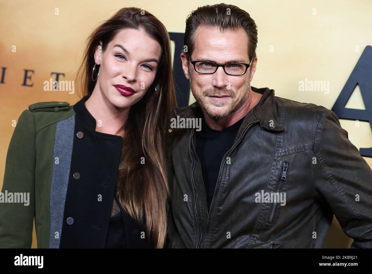 LOS ANGELES, CALIFORNIA, USA - OCTOBER 29: Liz Godwin and Jason Lewis ...