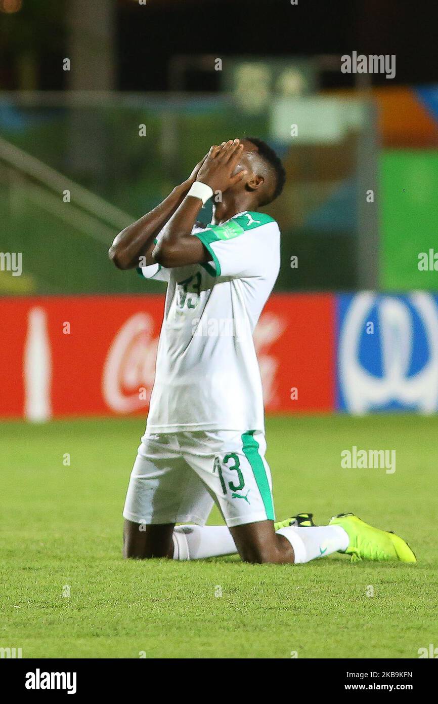 Issaga Kane of Senegal reacts during the FIFA U-17 World Cup Brazil ...