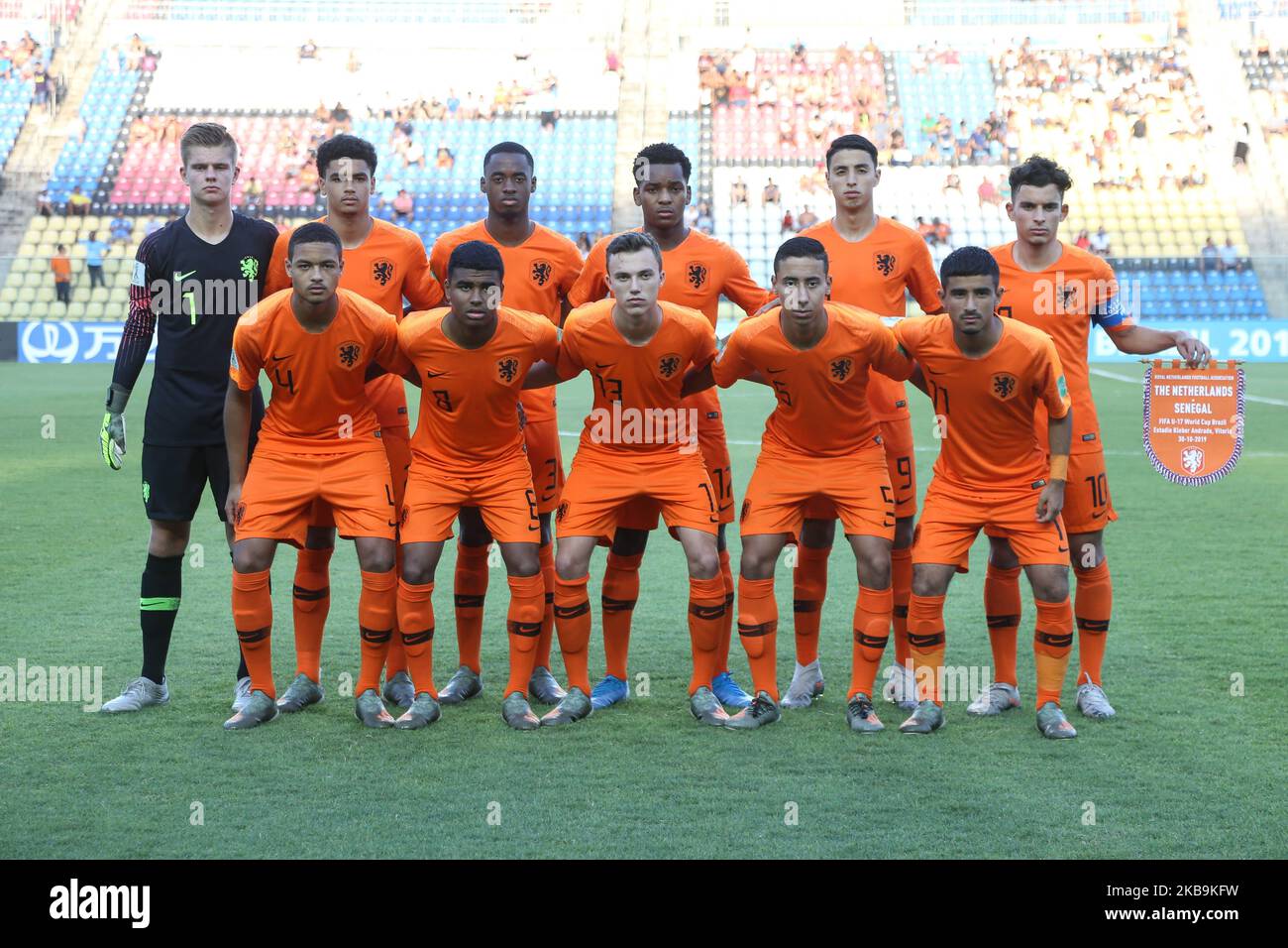 The starting lineup of Netherlands before the FIFA U-17 World Cup ...