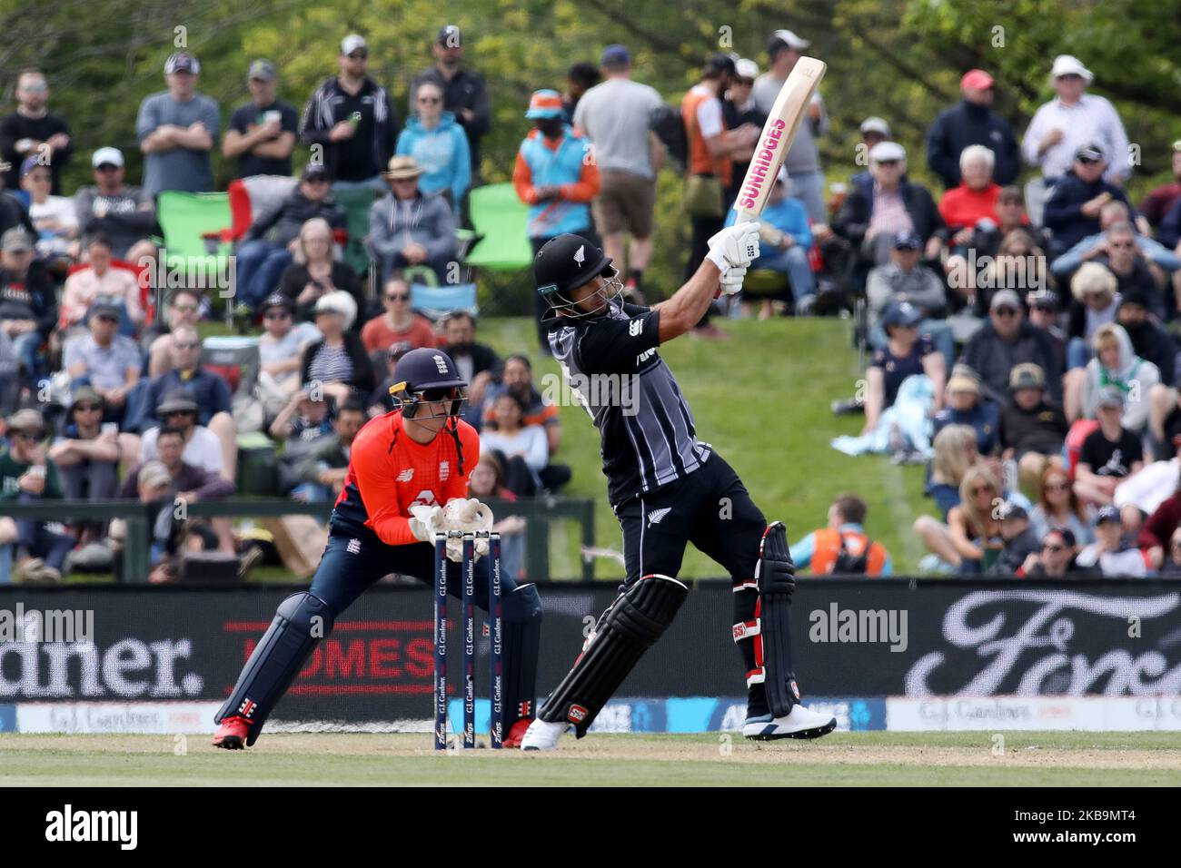 Colin de Grandhomme of New Zealand bats during the first T20 ...