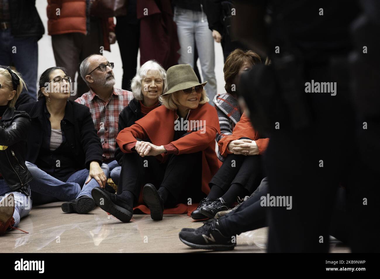 Actress Jane Fonda participates in a ''Fire Drill Fridays'' climate ...