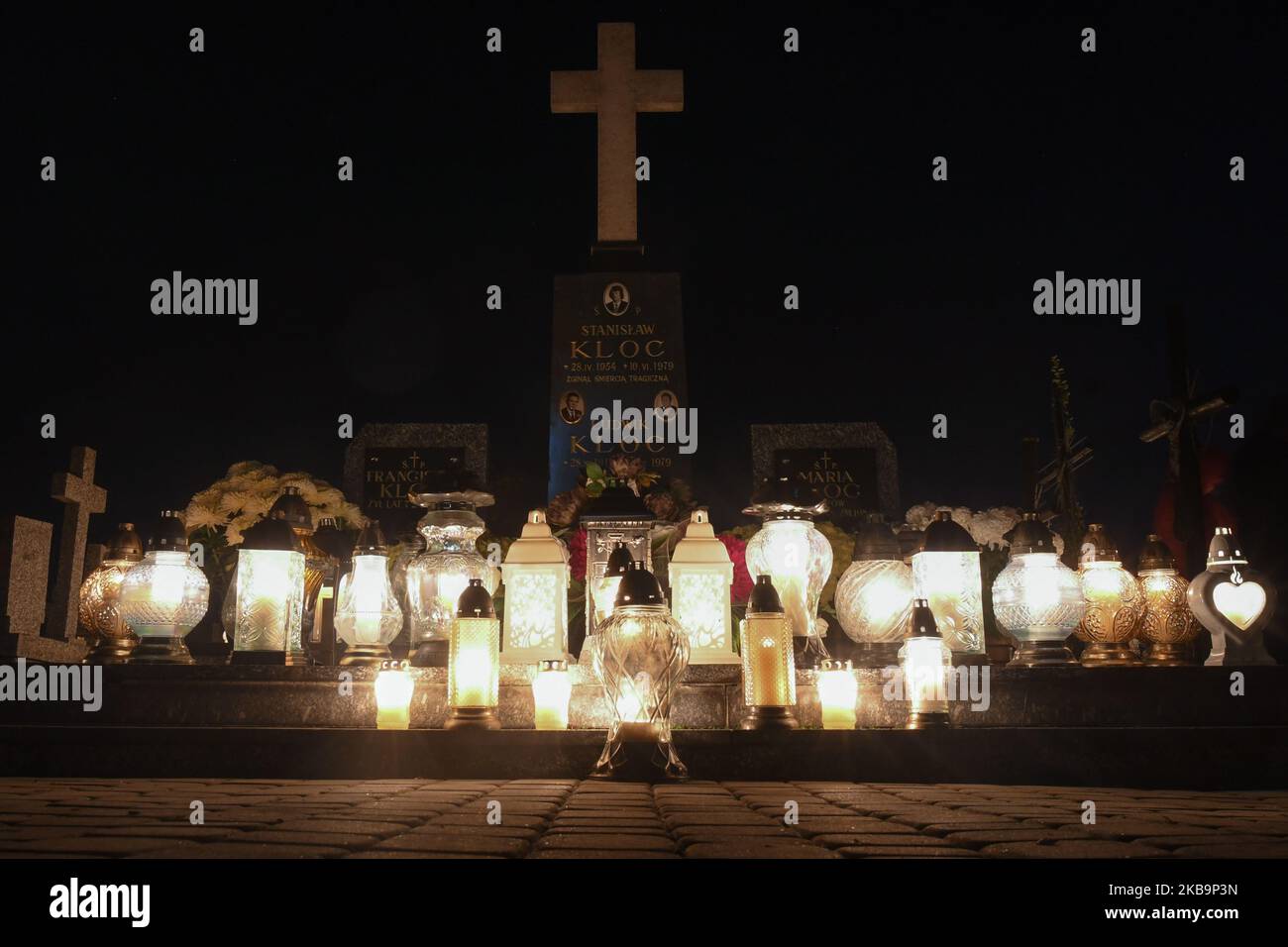 A view of tombs at Zaczernie cemetery on All Saints' Day. On the 1st ...