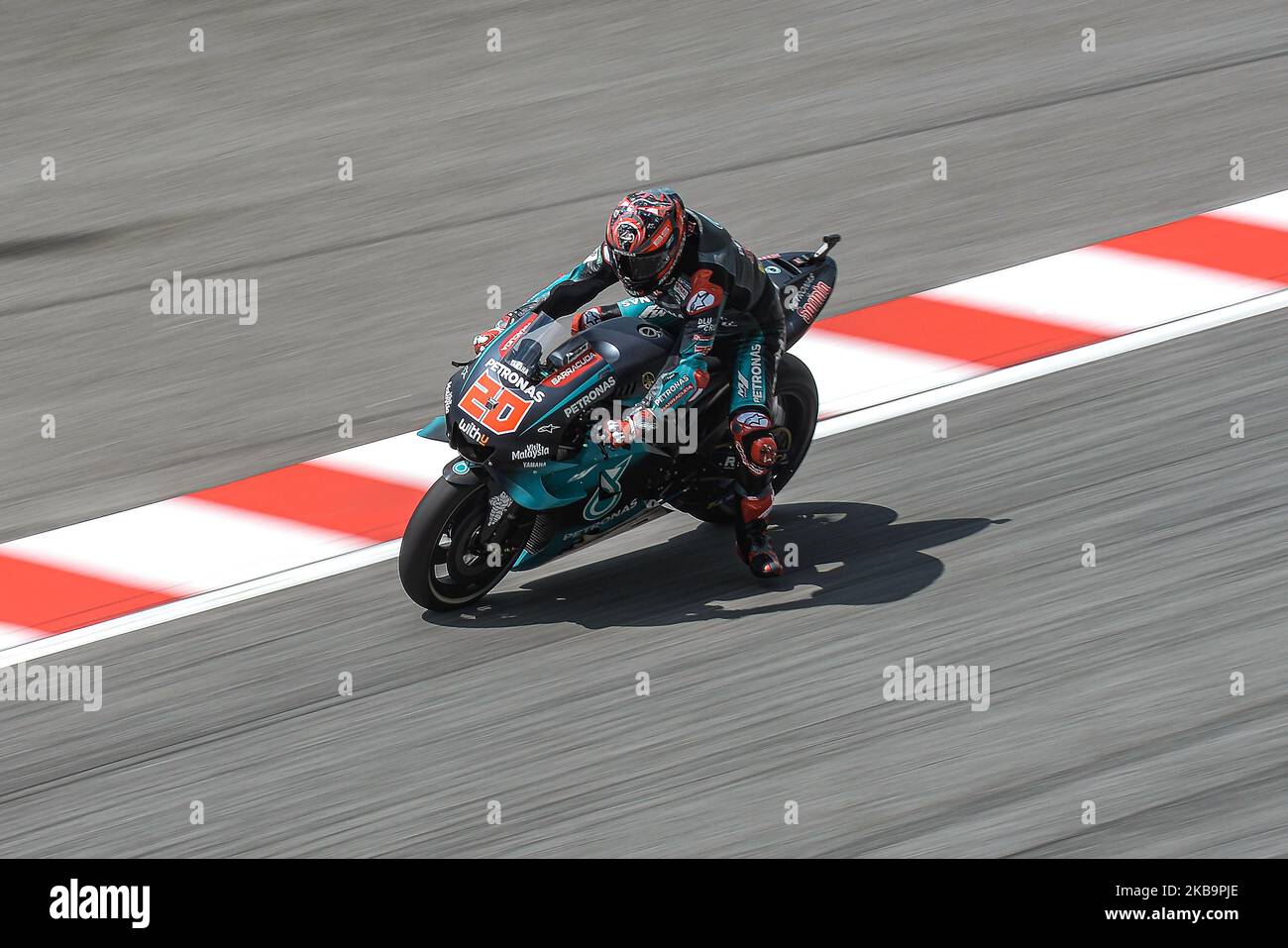 French MotoGP rider Fabio Quartararo of Petronas Yamaha SRT in action during the first practice ...
