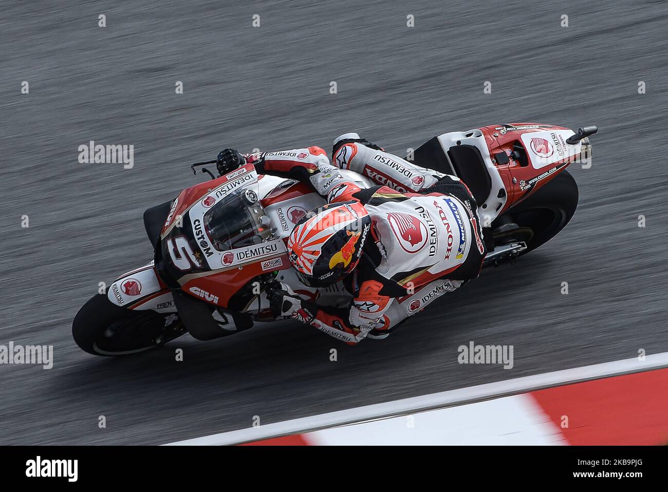 French MotoGP rider Johann Zarco of LCR Honda team in action during the first practice session ...